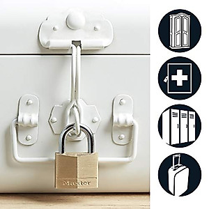 Master Lock 140DLF Solid Brass Padlock with Key, 1 Pack