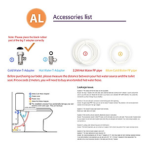 ABHQP - Dual Nozzle Hot and Cold Bidet- Self Cleaning Hot and Cold Water Bidet Non-Electric Mechanical Bidet Toilet Attachment - with Temperature (Silver)