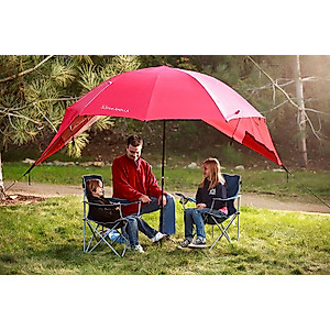 Sport-Brella Super-Brella SPF 50+ Sun and Rain Canopy Umbrella for Camping, Beach and Sports Events (8-Foot, Blue)