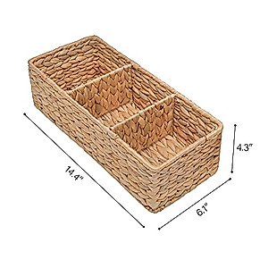 StorageWorks Water Hyacinth Storage Baskets Set