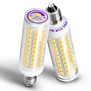 JDE11 Led Bulbs 120V 75W Halogen Candelabra Bulbs Equivalent Dimmable,T3 T4 Mini Base JD E11 Bulb, 4000K Natural White 7W 750 lm E11 Bulb for Chandeliers,Candelabra,Ceiling Fan,Cabinet Lighting,2Pack