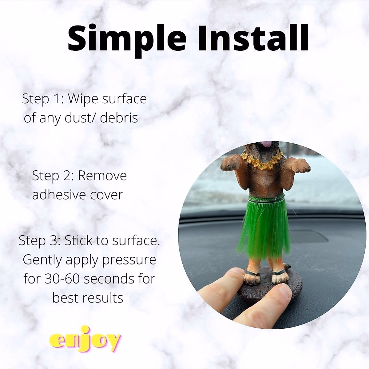 Franchise Figurine Company Hula Dog Dashboard Doll Car Accessories Bobblehead for Van Life and Beach Creations | German Shepherd | Golden Retriever | Labrador Retriever (German Shepherd)