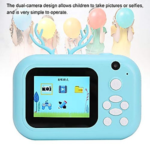 Instant Camera for Kids, Digital Camera for Girls Boys with Print Paper, HD 1080P Kids Video Camera Child Selfie Camera Toy Camera, 2.4 Inch IPS Screen