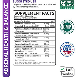 Bundle of Thyroid Support & Adrenal Support - Complete Balance Bundle Thyroid Support with Iodine Improve Your Energy and Adrenal Support & Cortisol Manager (Non-GMO) Powerful Adrenal Health Support