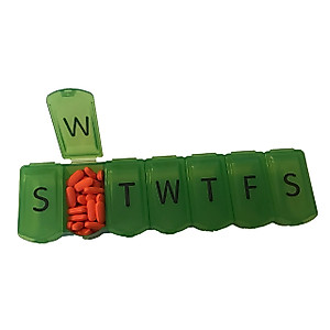 Apex 7-Day Ultra Bubble-Lok Pill Organizer (XL, Kelly Green)