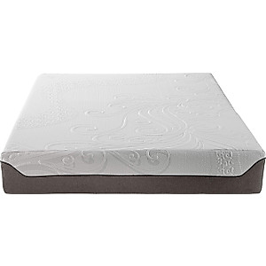 Boyd Sleep Cooling Air Flow Gel Memory Foam Mattress with IceLux Cover, 10" Queen,White