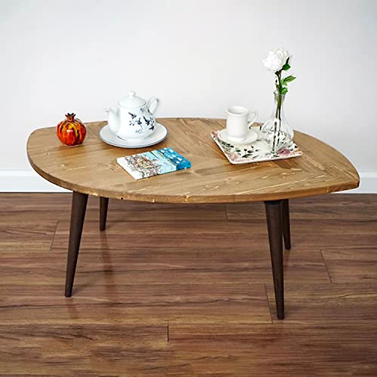 Modern Center Table | Spruce Tree Coffee Table | Modern Table | Modern Living Room Furniture | Wooden Furniture (L_Dark)