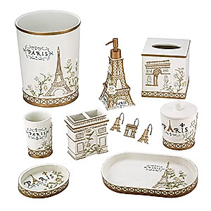 Avanti Linens Paris Botanique Collection, Wastebasket, Multicolor