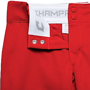 CHAMPRO Girls Tournament Traditional Low-Rise Softball Pant, Large, Scarlet