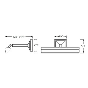 WAC Lighting Hemmingway 14in LED Adjustable Picture Light 2700K in Rubbed Bronze