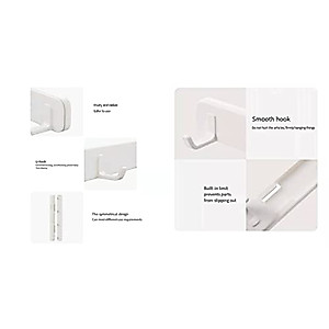 Oraony Ugrade Adhesive Kitchen Utensil Sliding Rack, Wall Mounted Rack Hook Hanger Saving Space No Drilling for Kitchen Refrigerator Door Washer Microwave Bathroom Bedroom (2Pcs)