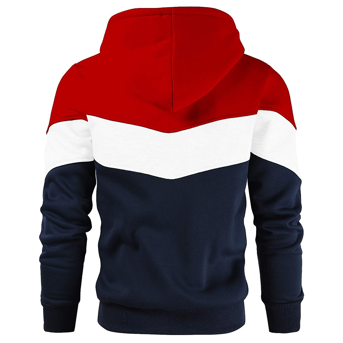 Gesean Mens Hoodies Pullover Long Sleeve Casual Hoodie for Men Hooded Sweatshirt Red Medium