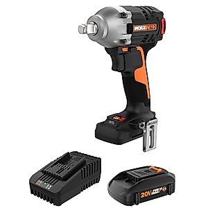 WORX Nitro WX272L 20V Power Share 1/2" Cordless Impact Wrench with Brushless Motor