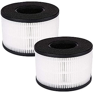 BS-03 True HEPA Replacement Filter Compatible with PARTU and SLEVOO BS-03 HEPA Air Purifier, 3-in-1 H13 Grade True HEPA Replacement Filter, Part U and Part X, 2-Pack