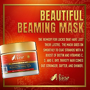 The Mane Choice A-MAZ-ZON HAIR DAY - BEAUTIFUL BEAMING MASK - Reviving Deep Conditioning Hair Mask for Dry, Thirsty Hair - Coats Hair in Biotin and Vitamins C,D,E (12 OZ)