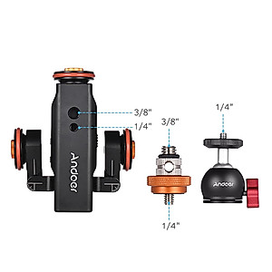 Andoer 3-Wheels Wireless Remote Control Motorized Camera Video Auto Dolly 3 Speed Adjustable with Mini Flexible Ballhead Mount Adapter Compatible with Canon Nikon Sony DSLR Camera Smartphone