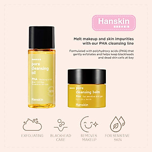 Hanskin Glass Skin On The Go Kit, Set of 4, Moisturizing Travel Friendly Hydrating Skincare Set for Glowing Skin, Cleansers, Skin Essence Toner and Moisturizer, Korean Skincare