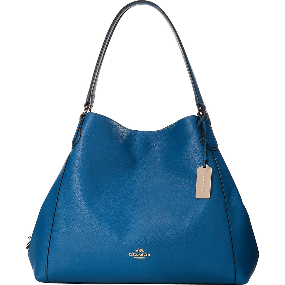 COACH Refined Pebbled Leather Edie LI/Denim One Size