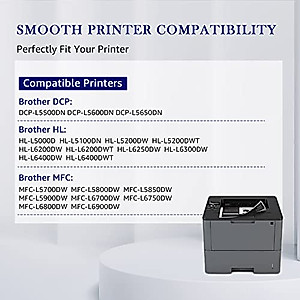 Mooho Compatible TN850 Toner Cartridge Replacement for Brother TN850 TN 850 TN-850 TN820 TN 820 TN-820 for MFC-L5900DW HL-L6200DW MFC-L5850DW MFC-L5800DW MFC-L6700DW HL-L5100DN Printer (Black 2-Pack)