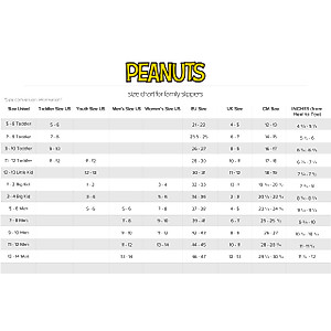 Peanuts Family Slippers, Mismatch Holiday Scuff Snoopy & Woodstock, Blue
