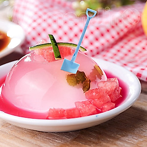 Framendino, 120 Pack Colorful Mini Shovel Spoons, Disposable Shovel Shaped Ice Cream Spoons Novelty Mini Plastic Dessert Spoon for Pudding Yogurt Cake Sugar