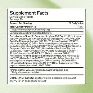 Dr Amy Myers Digestive Enzymes Chewable – Complete Enzymes Support Leaky Gut, Acid Reflux, Gas, Bloating, Gluten Exposure – Amylase, Lipase, Lactase, Alkaline, Protease, Sucrase + More – 180 Tablets