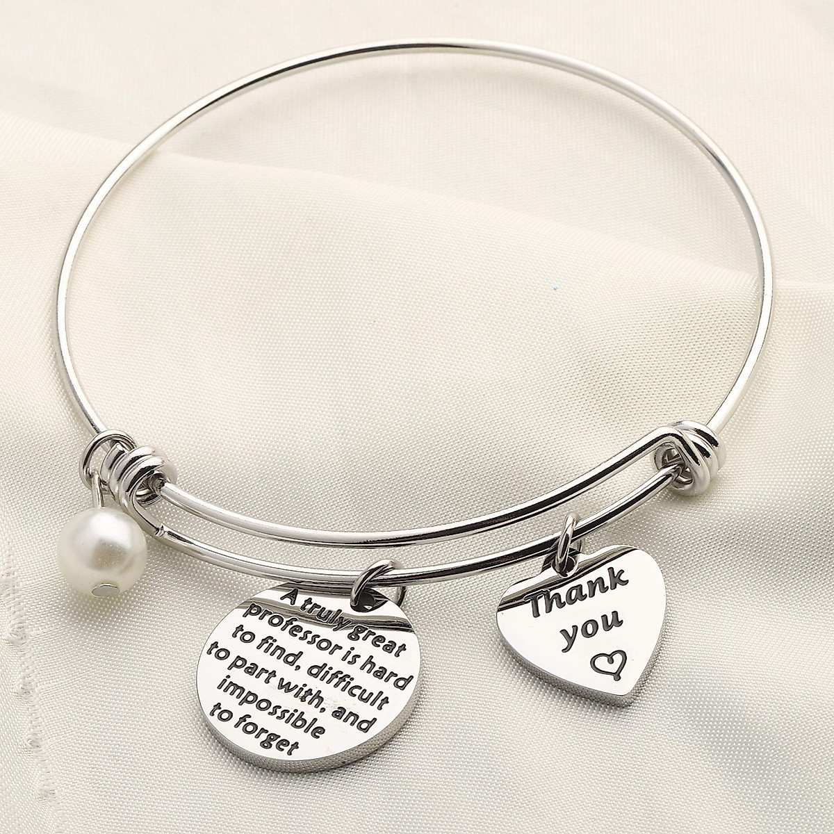 BEKECH Professor Gift Mentor Gift Teacher Jewelry A Truly Great Professor is Hard To Find Difficult To Part With Keychain Retirement Gift Appreciation Gift for Professor from Graduates (Bracelet)