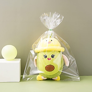 Nistar Cellophane Bags, 50pcs 11x14 Inch Candy Bags Cookie Bags Cellophane Treat Bags Plastic Clear Goodie Bags for Gift Wrapping, Bakery,Toast, Dessert, Party Favors Packaging with Twist Ties