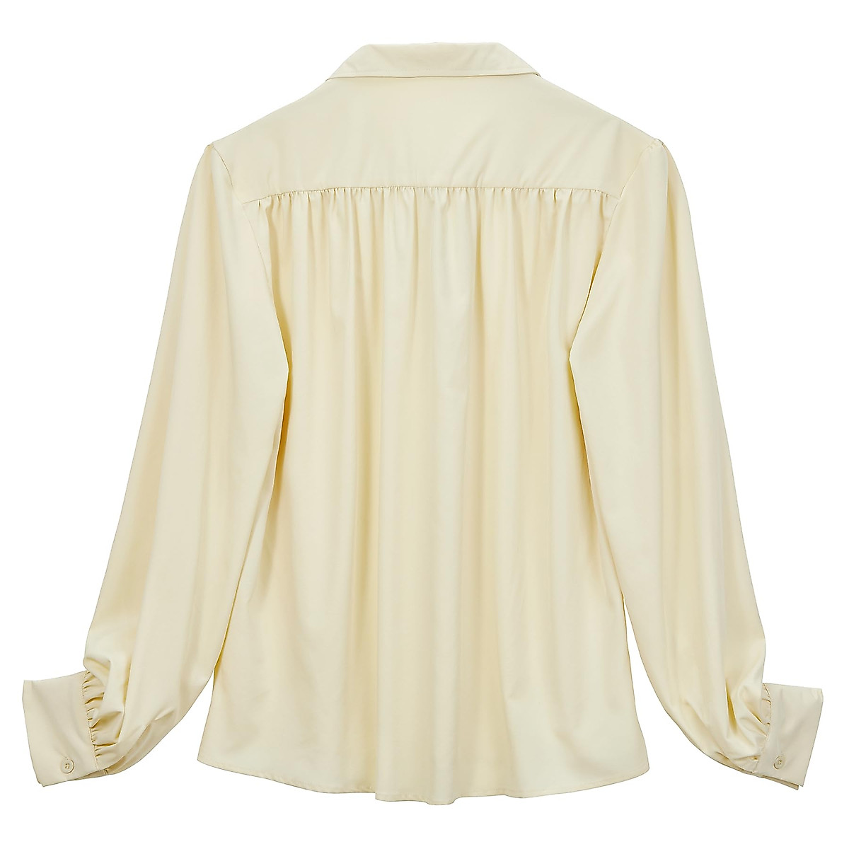 Zando Men's Renaissance Faire Costume - Long Sleeve Medieval Pirate Shirt - Beige, X-Large