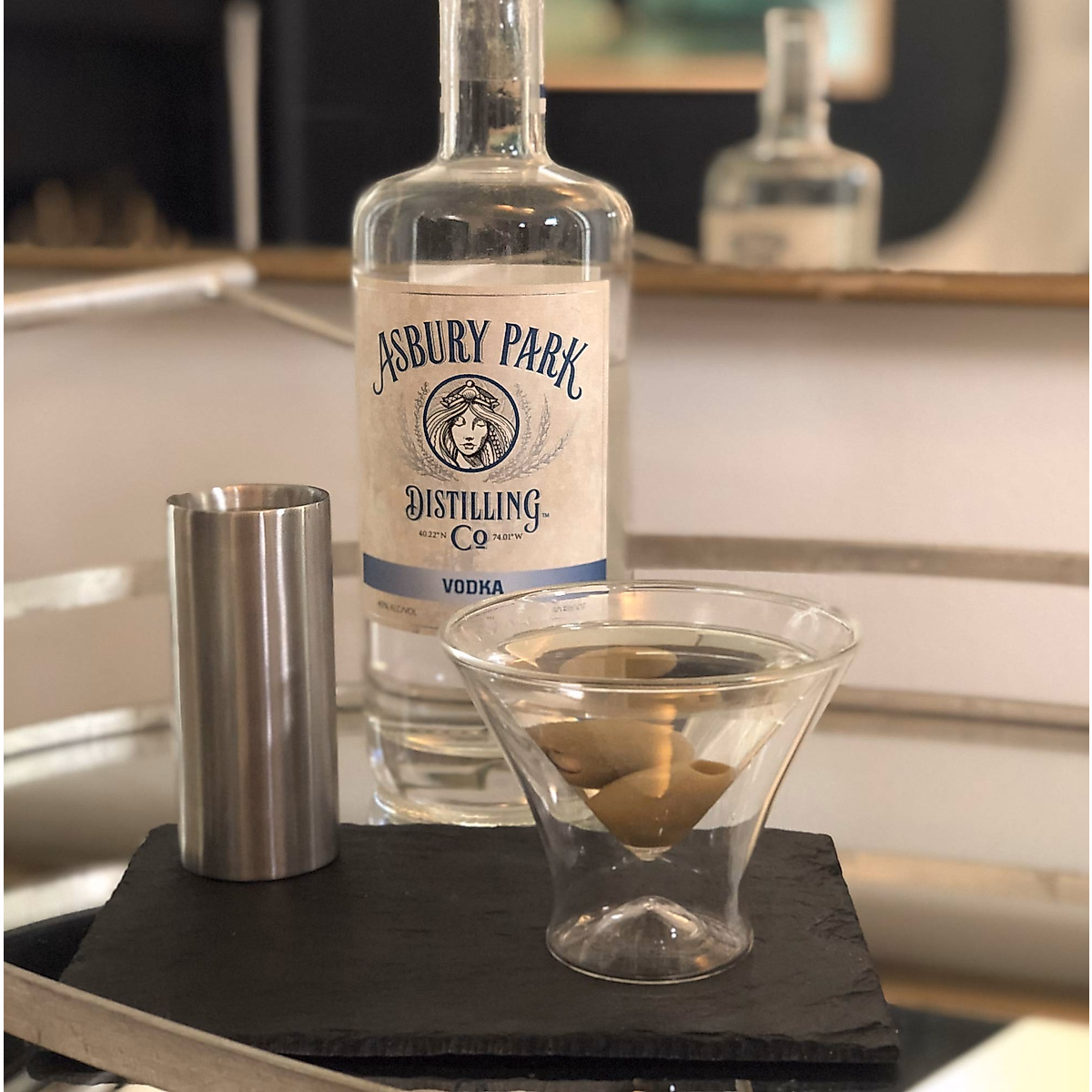 Outset Double Wall Glasses, Martini Glasses, Set of 2, Borosilicate Glassware