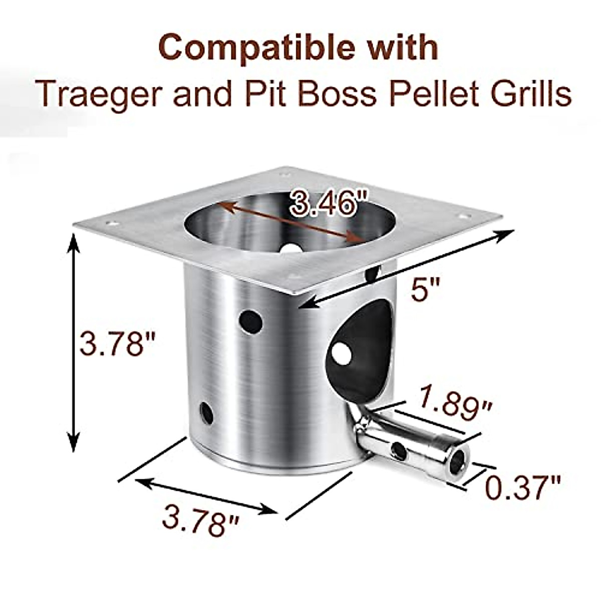 QuliMetal 2 Sets of Durable Hot Rod Ignitor and SUS304 Fire Burn Pot for Traeger Pellet Grills