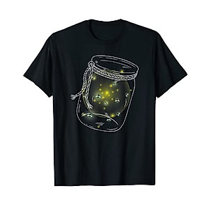 Adorable Mason Jar Fireflies Lightning Bugs T-Shirt