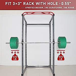 SYL Fitness J-Hooks for 3x3" Power Rack, Barbell Holder/Squat Rack Accessories J Cups