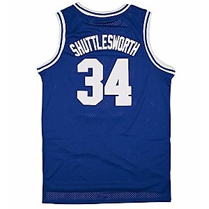 JerseyFame Men's Basketball Jersey #34 LINCOLN basketball Jersey Blue S-3XL ALL SIZE (M)