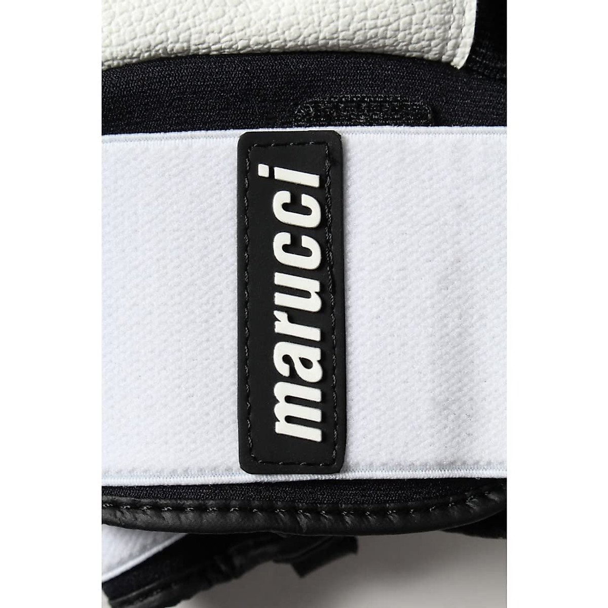 Marucci Blacksmith Full-Wrap Baseball Batting Gloves, White/Black, Adult Large