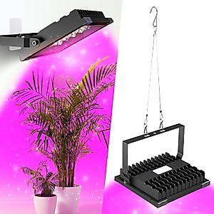 Dommia Plant Lights for Indoor Plants 350W Advanced Spectrum Wall-Attached Hanging Refugium Light for Aquarium Hydroponics Succulents Bonsai Blooming Veg Grow Lights for Seed Starting