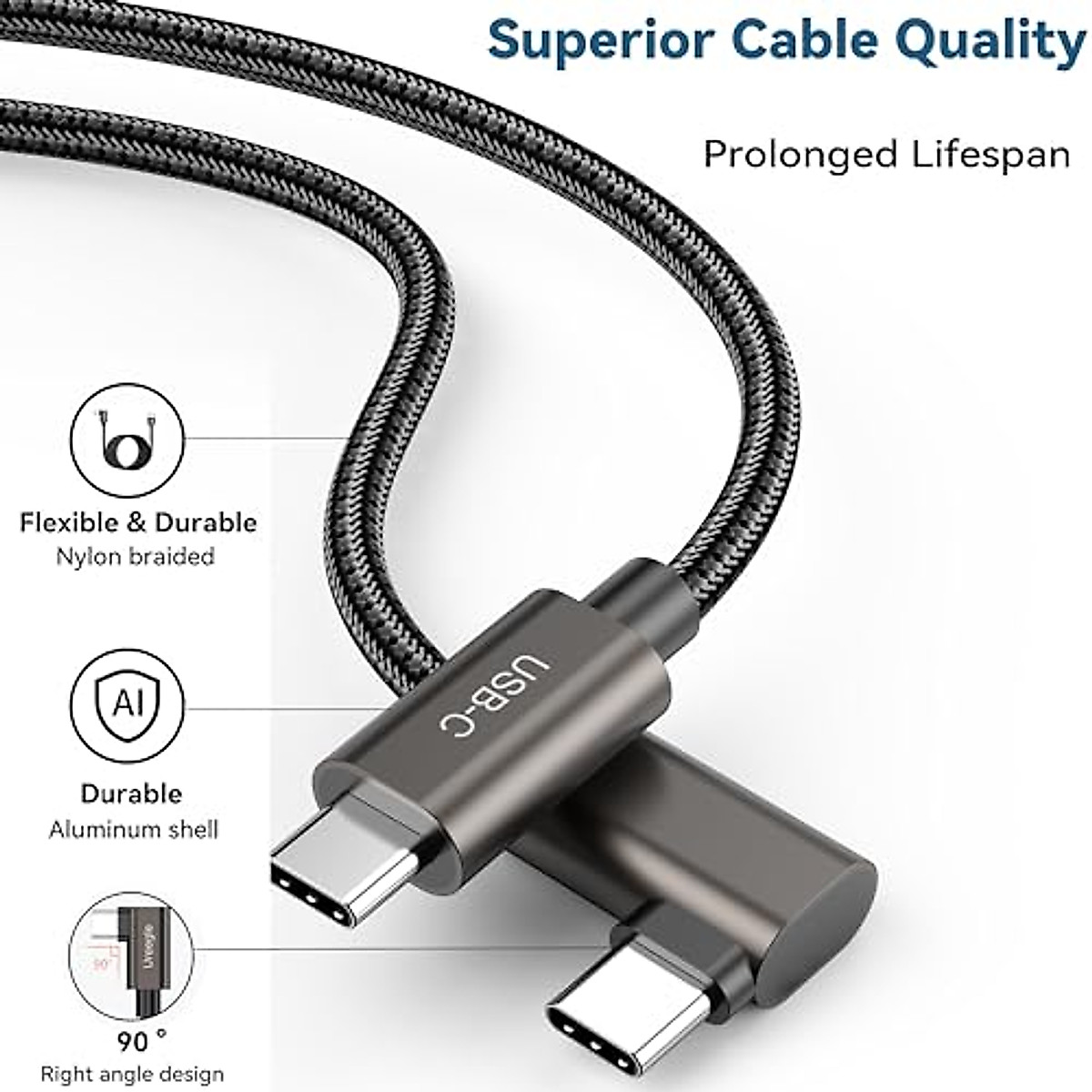 Link Cable 5M, Long USB C 3.0 Cable Compatible with Oculus/Meta Quest 1/2/3 Accessories and PC/Steam VR, High-Speed Data Transfer Charging Cord for VR Headset