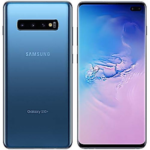 SAMSUNG Galaxy S10+ Plus (128GB, 8GB) 6.4" AMOLED, Snapdragon 855, IP68 Water Resistant, Global 4G LTE (GSM + CDMA) Unlocked (AT&T, Verizon, T-Mobile, Metro) G975U (Prism Blue)