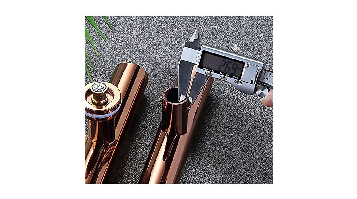SUCHETA Rose Gold Modern Door Handle for Interior & Exterior Doors
