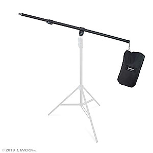 LINCO Lincostore 2.5ft to 5ft Adjustable Overhead Light Boom Arm with Universal Tripod Clamp & Counter-Weight Bag 4255K
