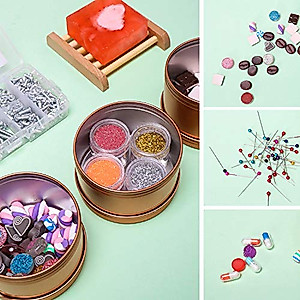 LIYAR 8 Ounce Aluminum Metal Tin 24 Pack Metal Containers Round Candle Jars Bulk Empty Cans with Screw Lid for Candles, Arts & Crafts,Storage & More (Pastel Orange)