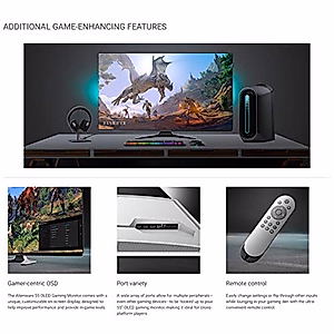 Alienware 55 OLED Gaming Monitor: AW5520QF, World’s First 55" OLED Gaming Monitor. Featuring 4K Resolution 3840 x 2160 at 120Hz True-to-Life Colors, Low Input Latency and AW Legend Industrial Design