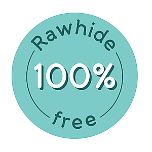 Gnawturals Hideless Chews Ribbed Bones | for Medium Dogs | Rawhide Free, Pumpkin, Psyllium Husk and Chicory Root for Easy Digestion and Overall Gut Health (5 Bones, Chicken)