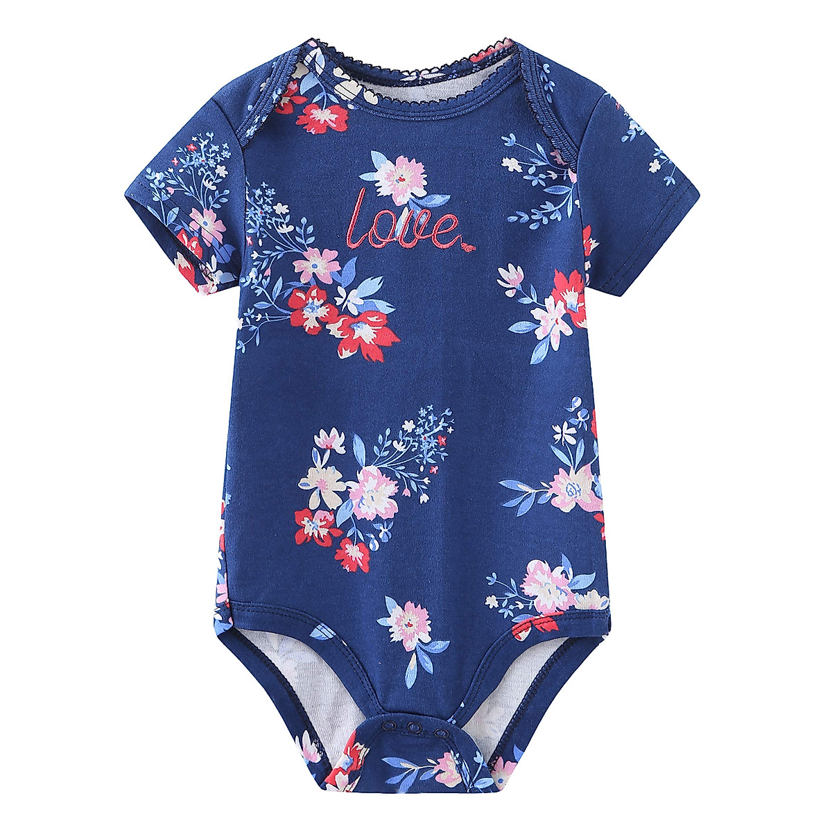 Kiddiezoom Newborn Baby Unisex Cotton Bodysuits Baby Gift 5-Pack Baby Clothes Red