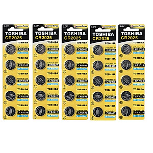 Toshiba CR2025 3 Volt Lithium Coin Battery (25 Batteries)