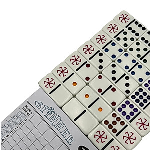 University Games | Spinner Game of Wild Dominoes in On-the-go Travel Tin , for 2 to 8 Players Ages 6 and Up