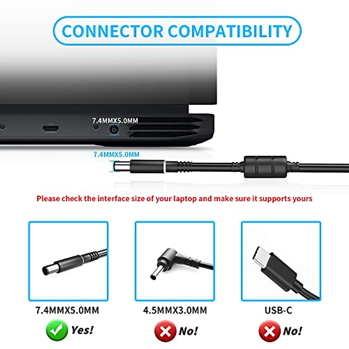 VHBW Replacement for Dell 240W Power Supply, Laptop Charger Compatible with Dell Alienware 13 15 17 M17 M15 X51 M17X M18X, Dell G3 G5 G7 G15, Precision 7710 7730 7520 M6800 M6700, PA-9E AC Adapter