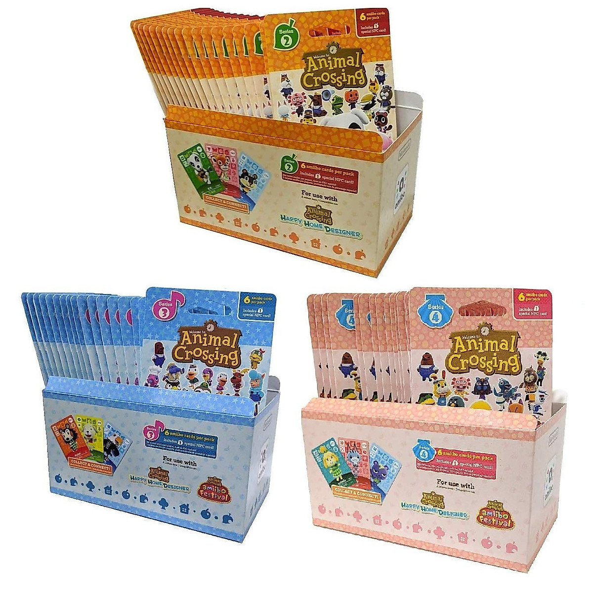 Animal Crossing Amiibo Cards Series 2 3 4 Set Bundle (54 Packs) (6 Cards Per Pack / 324 Cards)