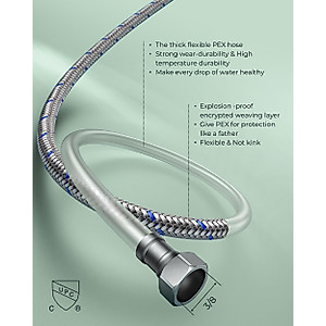 FORIOUS Black Bathroom Faucets, Matte Black Waterfall Bathroom Faucet 3 Hole with Metal Pop up Drain, 8 Inch Widespread Bathroom Sink Faucet Two Handle, Faucet for 6''-12'' Bathroom Sink Vanity