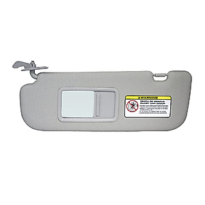 Left Driver Side Sun Visor Replacement for Hyundai Elantra 2011 2012 2013 2014 Avante MD Replaces # 852103X000TX (Grey)